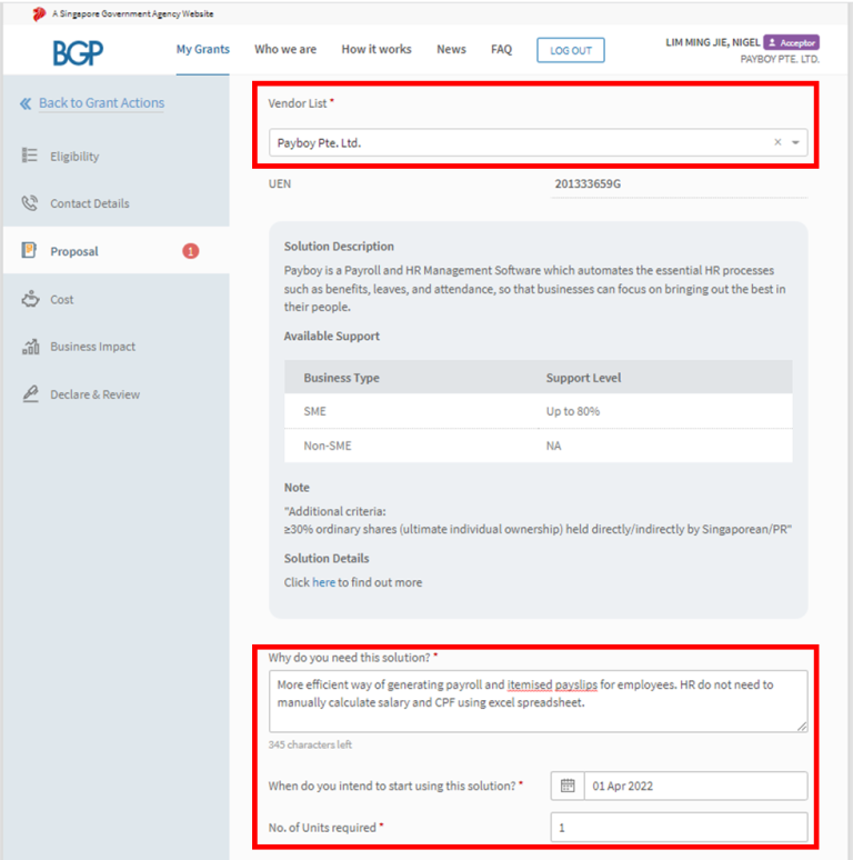 The Business Grants Portal (BGP) guide for SMEs in Singapore | Payboy