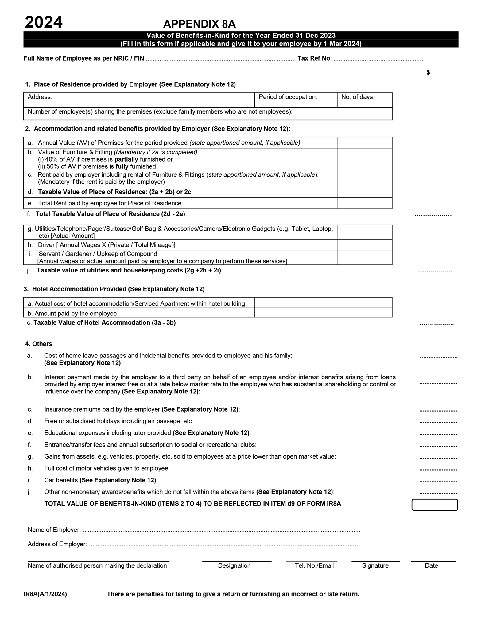 Benefits-in-Kind (BIK) guide for employers in Singapore | Payboy